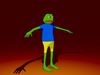 3D model Pepe the Frog LineArt Generator Scene 3D Rigged Character VR ...