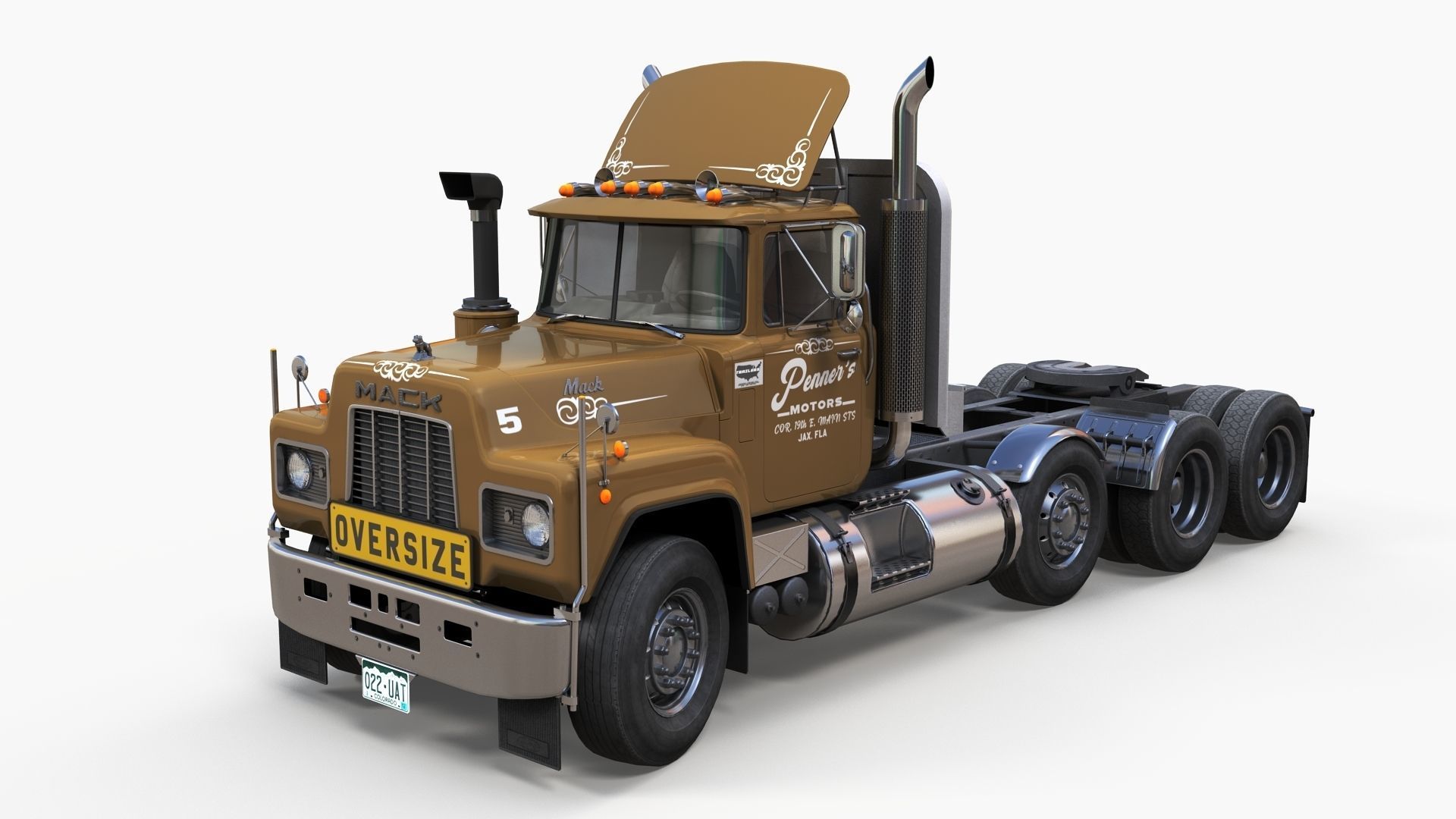 3D model Vintage american logger truck VR / AR / low-poly | CGTrader