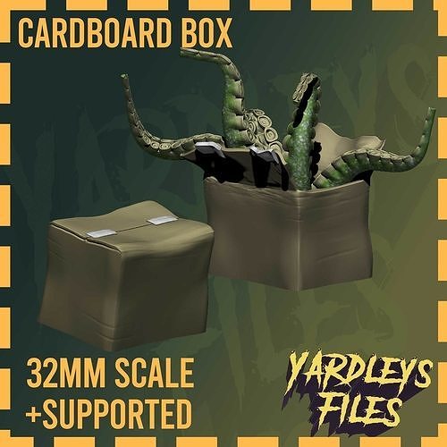 Box of Shadows 32mm Cardboard Box DnD Mimic 3D model 3D printable ...