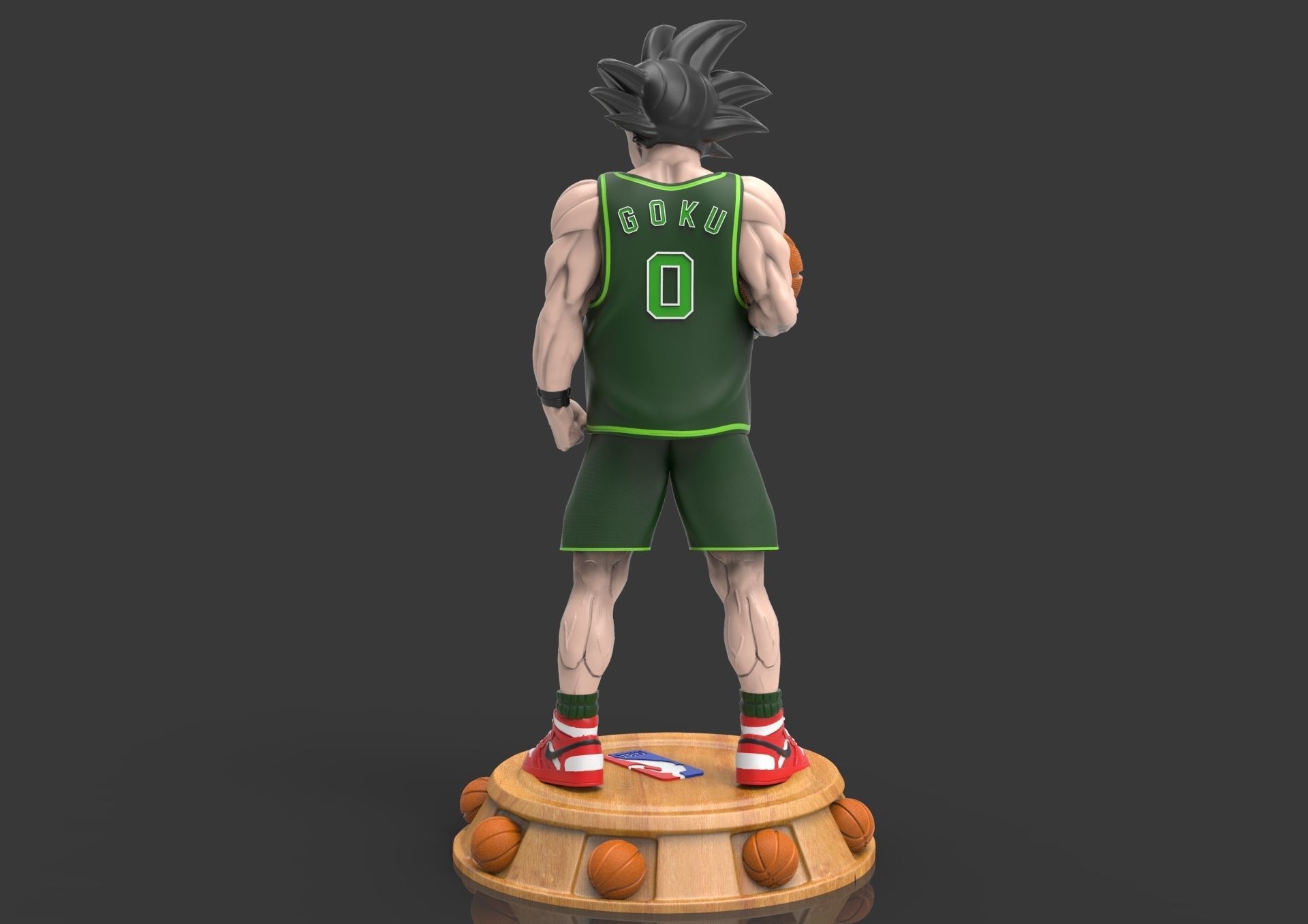 Goku Basketball NBA Boston Celtics action figure Dragon Ball Z 3D model ...