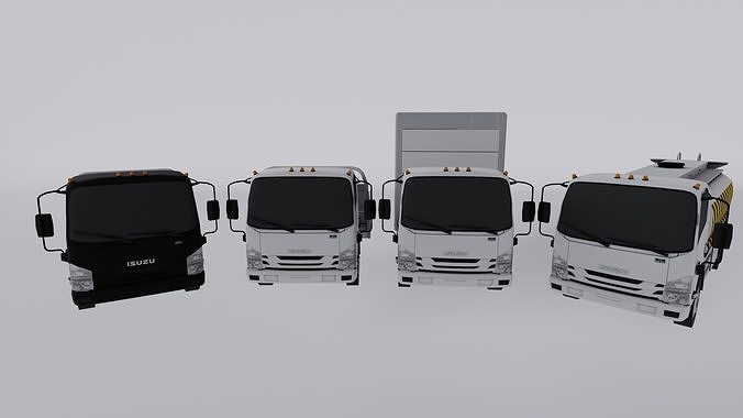 5 TRUCKS ISUZU COLLECTION LOW POLY 5 Pack 3D model | CGTrader