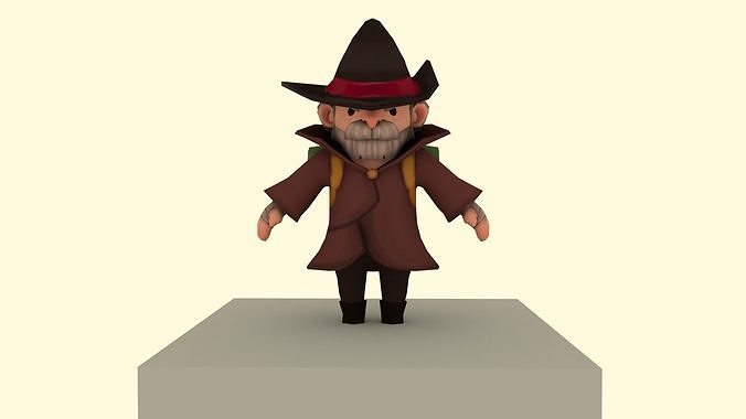 3D model Low-Poly Old Man VR / AR / low-poly | CGTrader