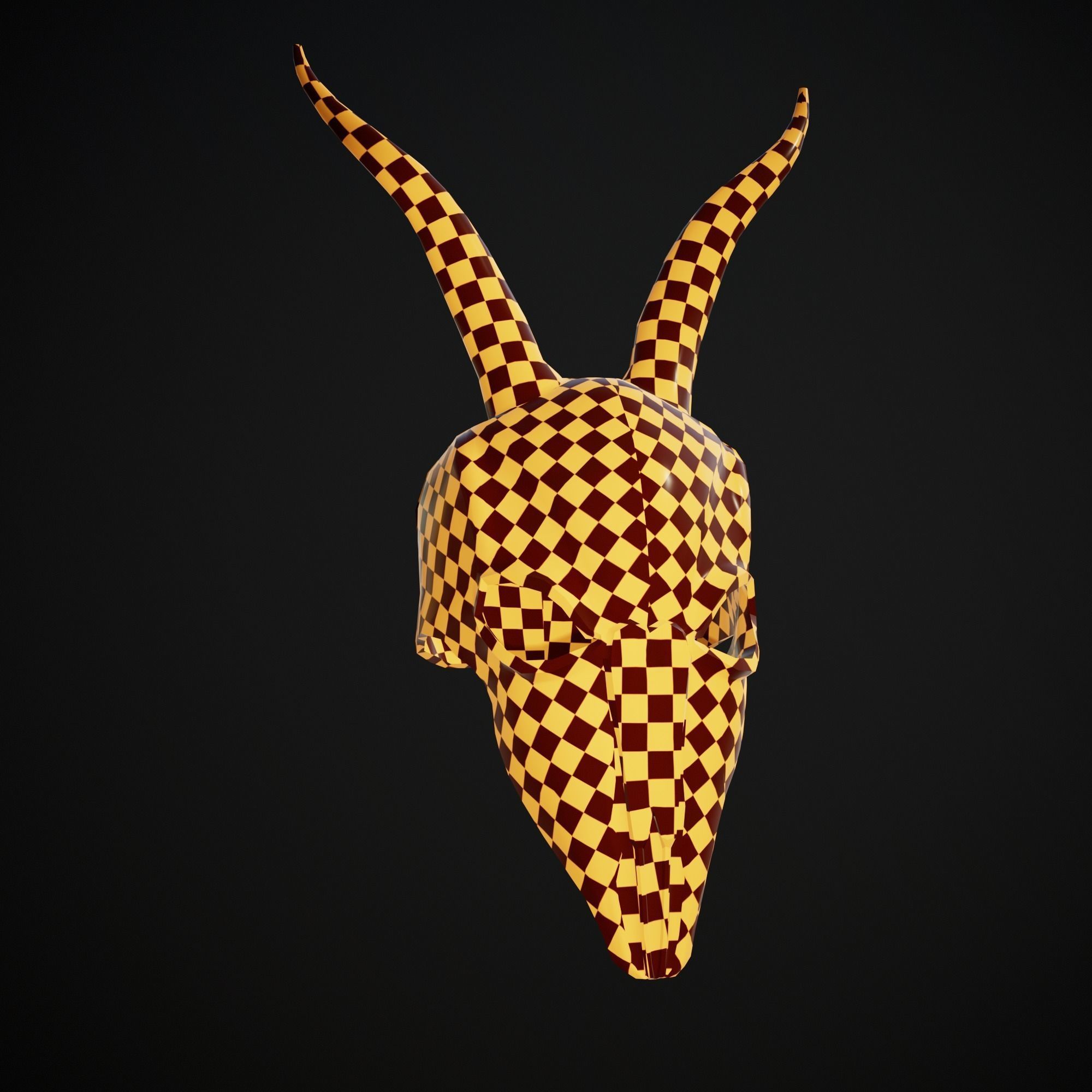 3D model Horned bone mask VR / AR / low-poly | CGTrader