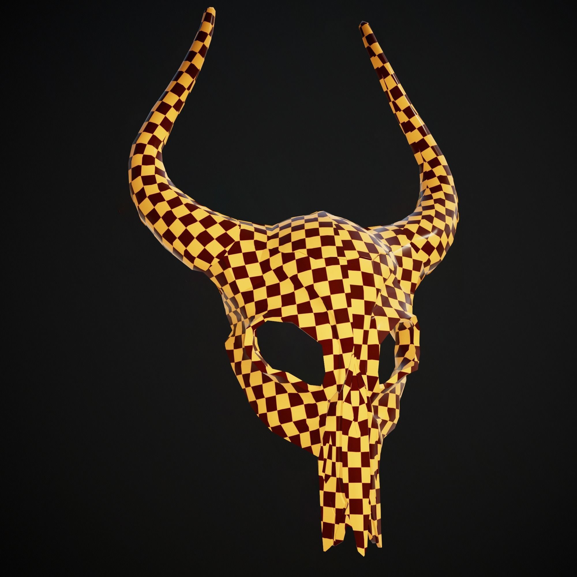 3D model Horned bone mask VR / AR / low-poly | CGTrader