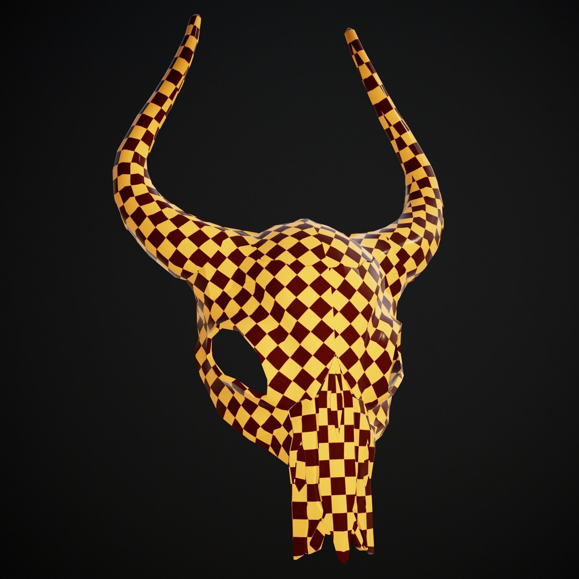 3D model Horned bone mask VR / AR / low-poly | CGTrader