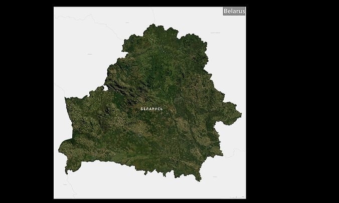 Belarus Terrain Topography Elevation DEM Geography Landscape 3D model ...
