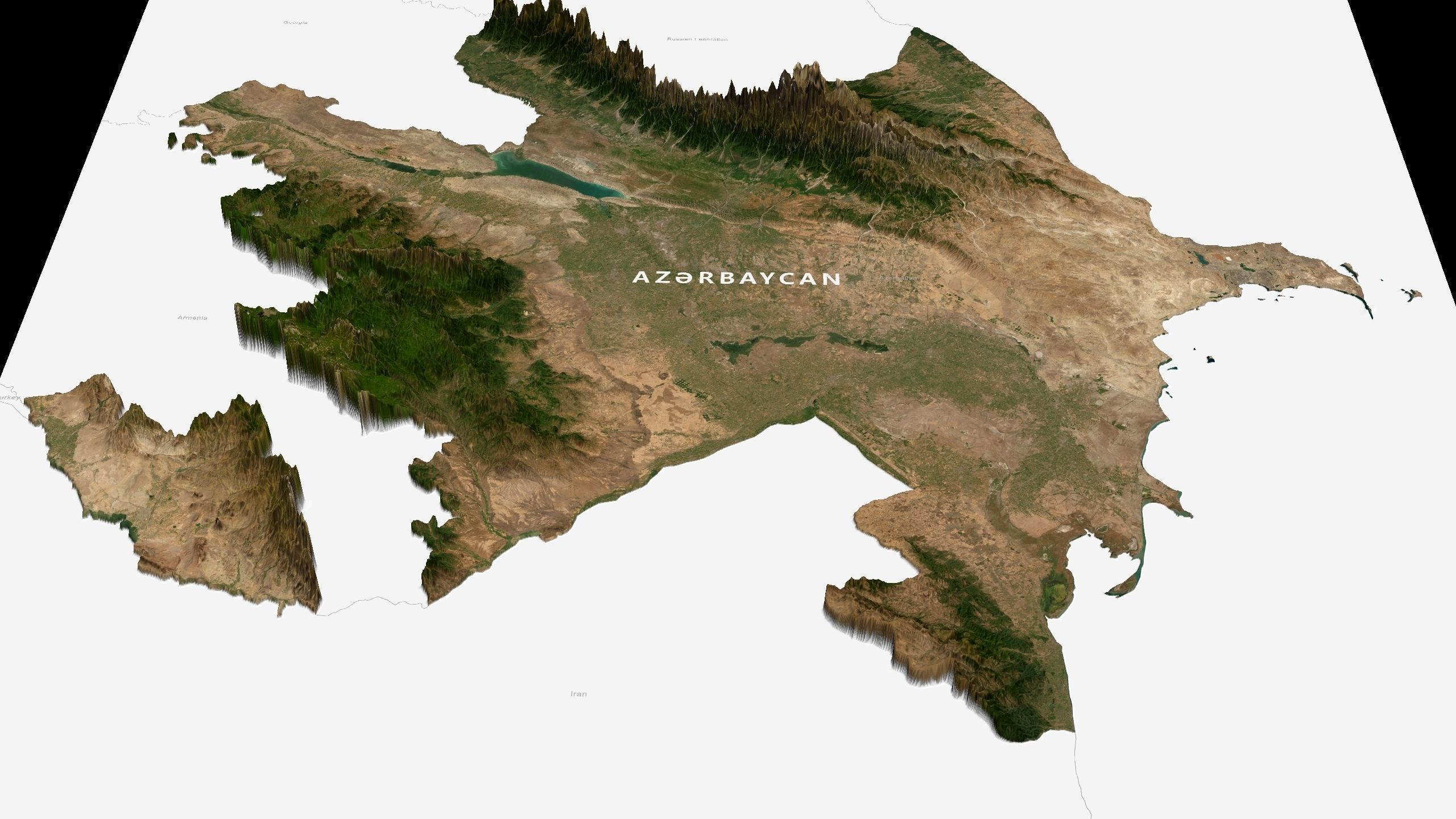 Azerbaijan Terrain Topography Elevation DEM Geography Landscape 3D model | CGTrader