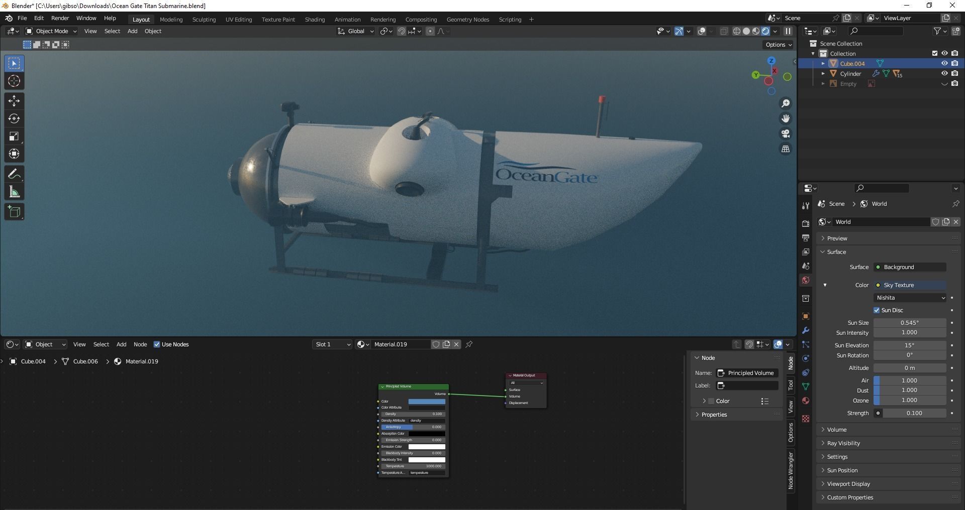 3D model Ocean Gate Titan submarine VR / AR / low-poly | CGTrader