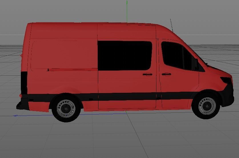 Van mercedes benz sprinter 3D model | CGTrader