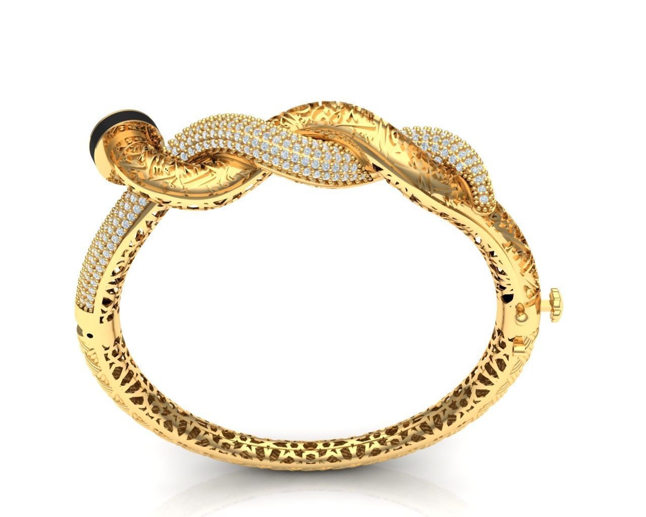 Islamic gold bracelet direct casting 3D model animated | CGTrader
