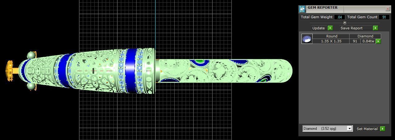 gold bracelet direct casting 3D model animated | CGTrader