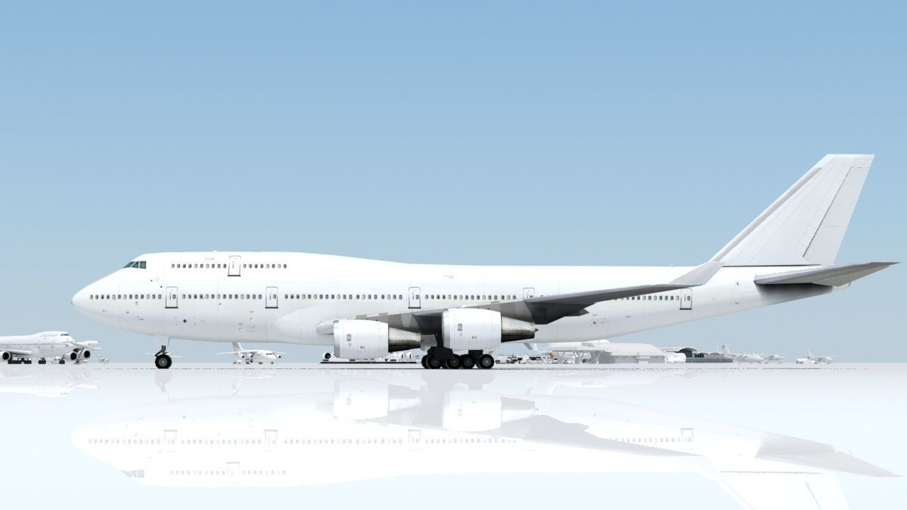 3D model Boeing B 747-400 static low poly VR / AR / low-poly | CGTrader