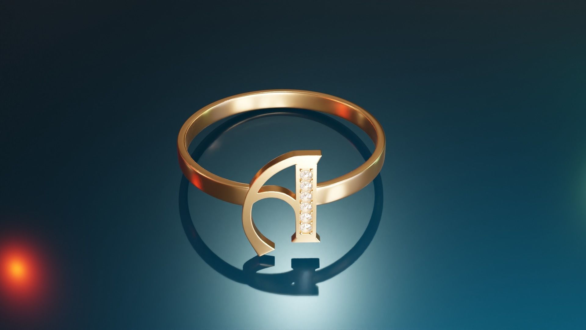 Stylish Letter A ring 3D model 3D printable | CGTrader