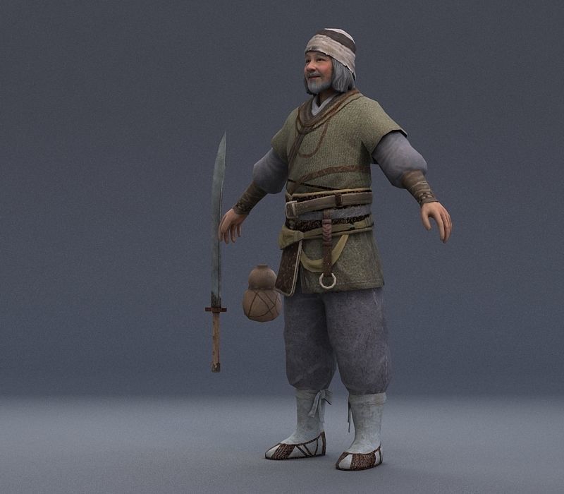 3D model Ancient Asians people VR / AR / low-poly | CGTrader