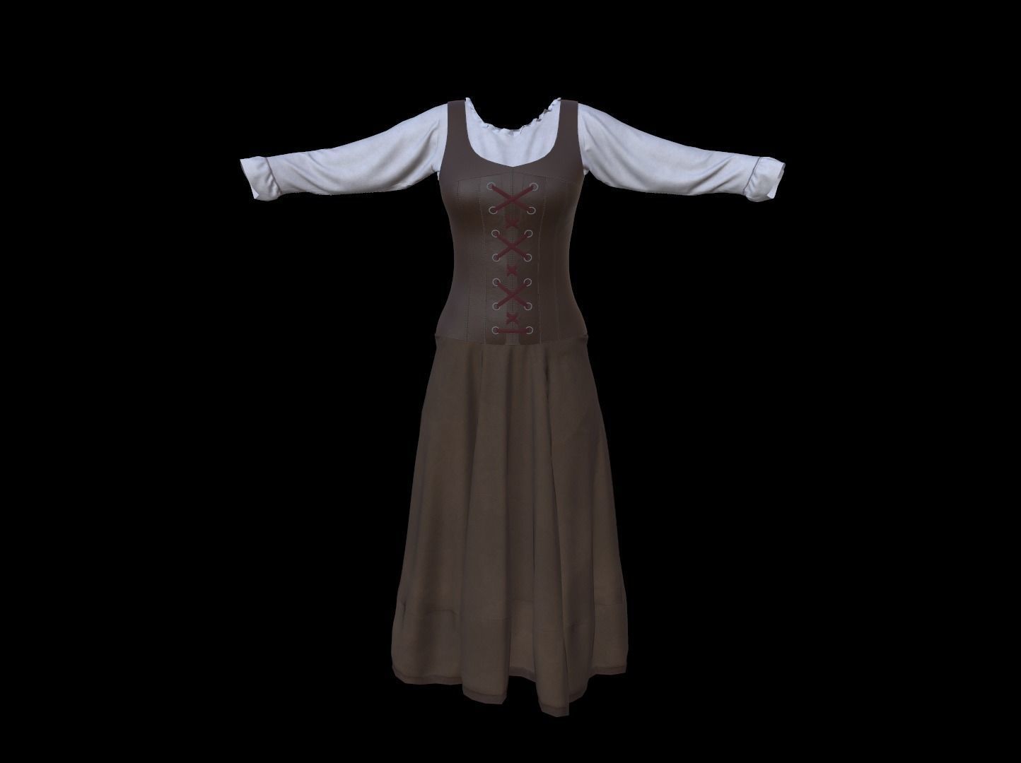 3D model Medieval Bodice Dress VR / AR / low-poly | CGTrader
