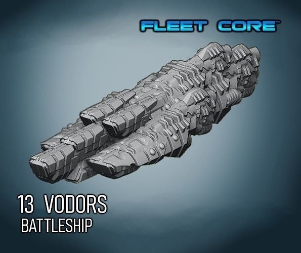 FLEET CORE - 13 VODORS BATTLESHIP 3D model 3D printable | CGTrader