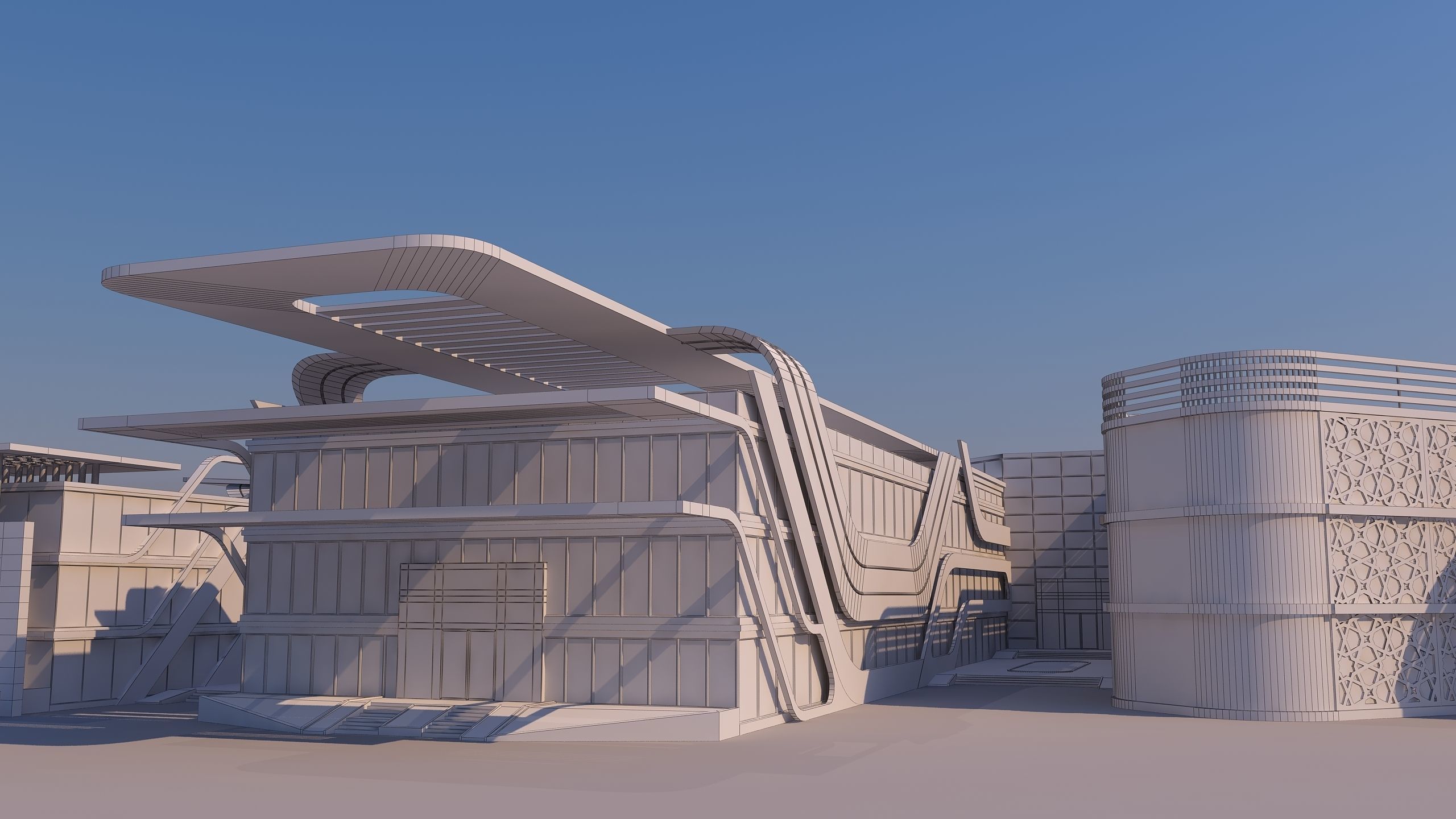 0188 - Culture Center Building 3D model | CGTrader