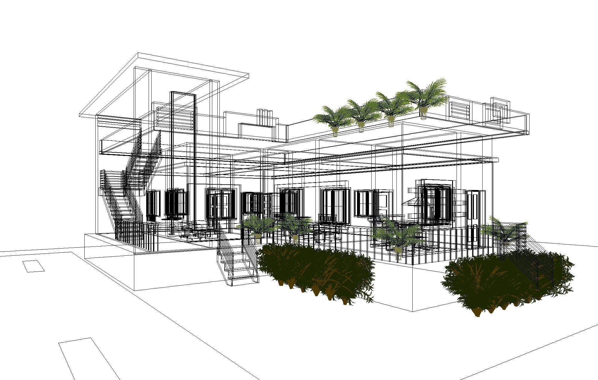 L-Shape Building Model 3D model 3D printable | CGTrader