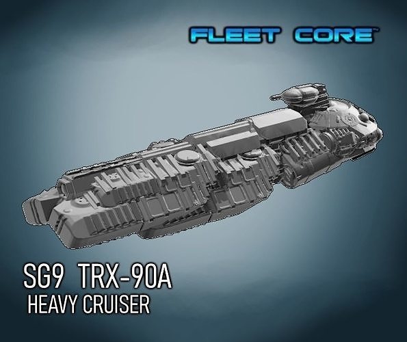 FLEET CORE - SG9 TRX-90A HEAVY CRUISER 3D model 3D printable | CGTrader