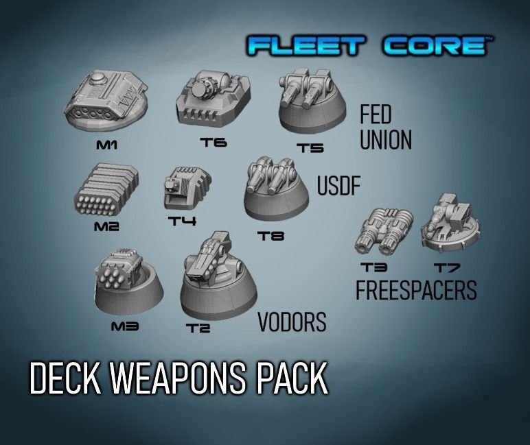 FLEET CORE - DECK WEAPONS PACK 3D model 3D printable | CGTrader