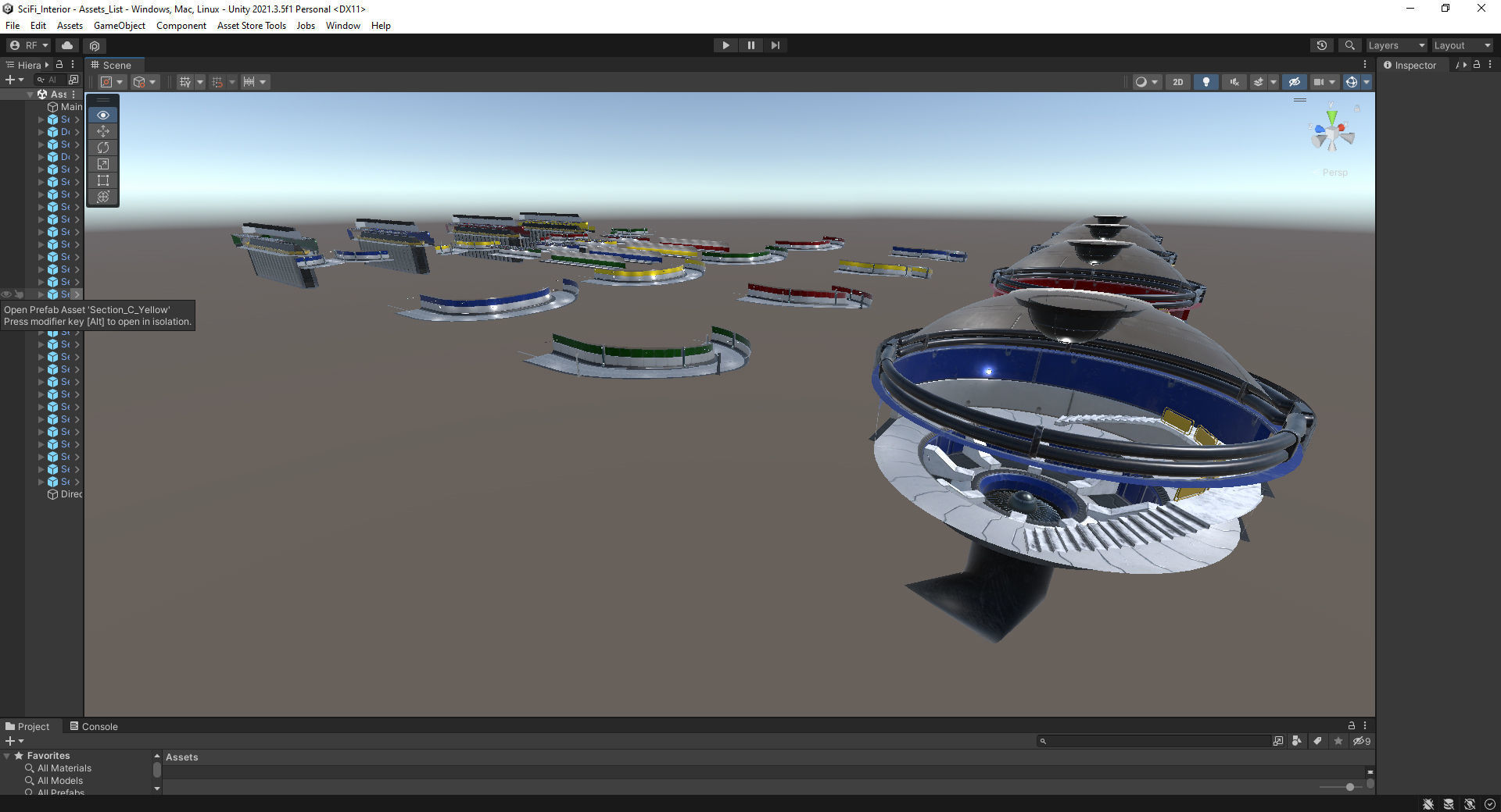 3D model Sci-Fi Modular Halls Interior Enviroments for Unity VR / AR ...