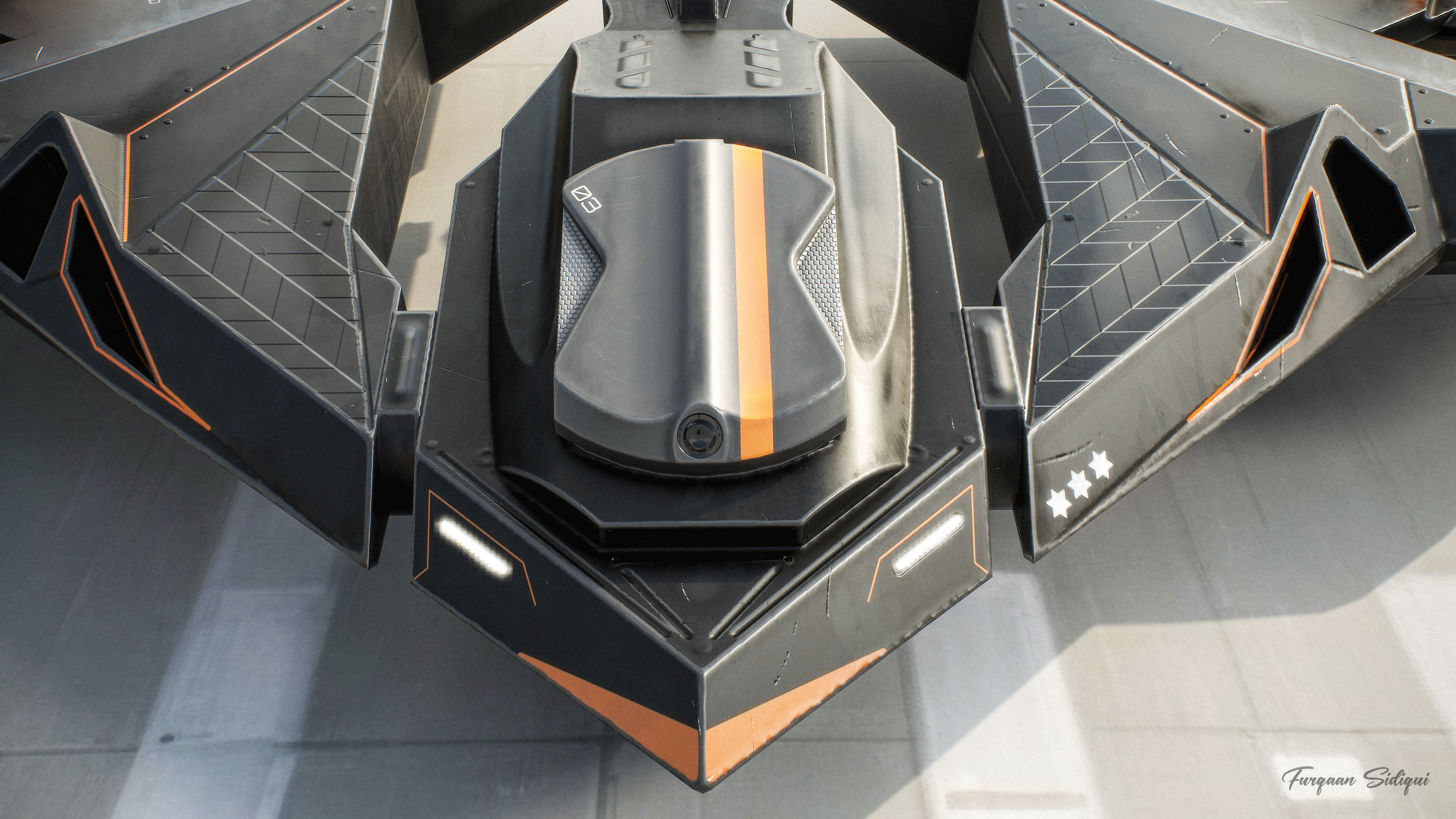 3D model Sci-fi Bomber Drone Spyrow PBR VR / AR / low-poly | CGTrader