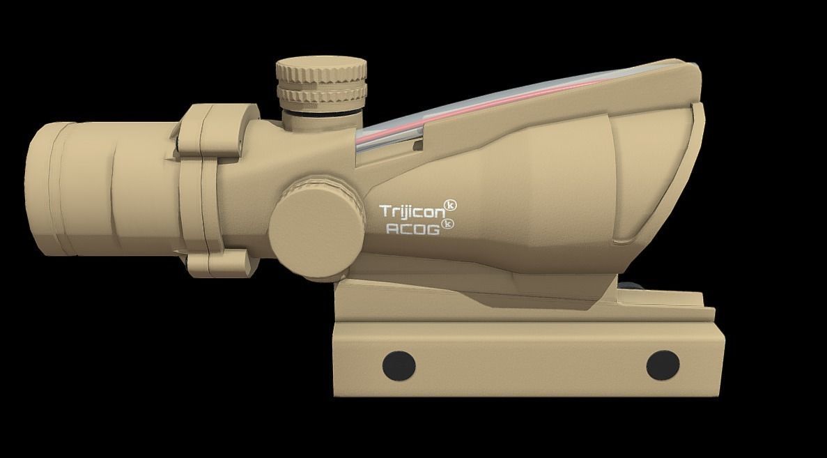 3D model ACOG 4x32 Gun parts VR / AR / low-poly | CGTrader