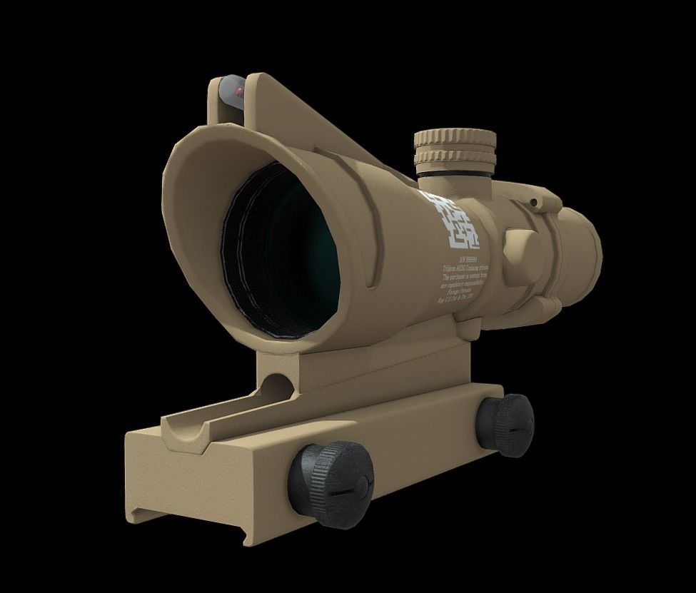 3D model ACOG 4x32 Gun parts VR / AR / low-poly | CGTrader