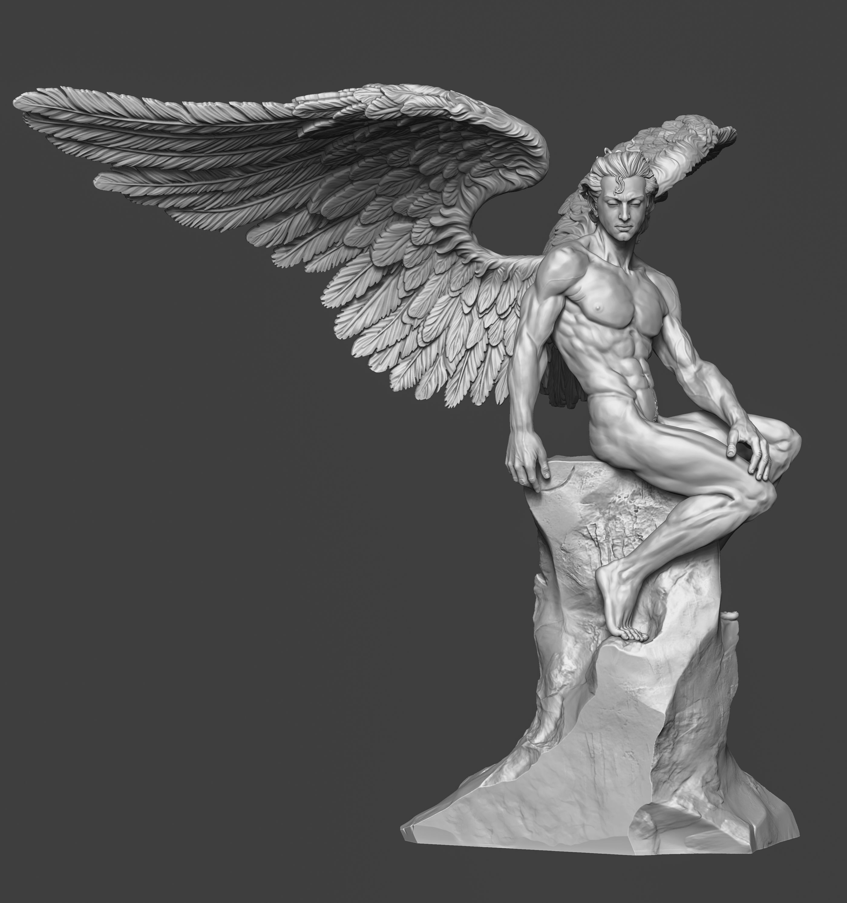 Fallen Angel 3D model 3D printable | CGTrader