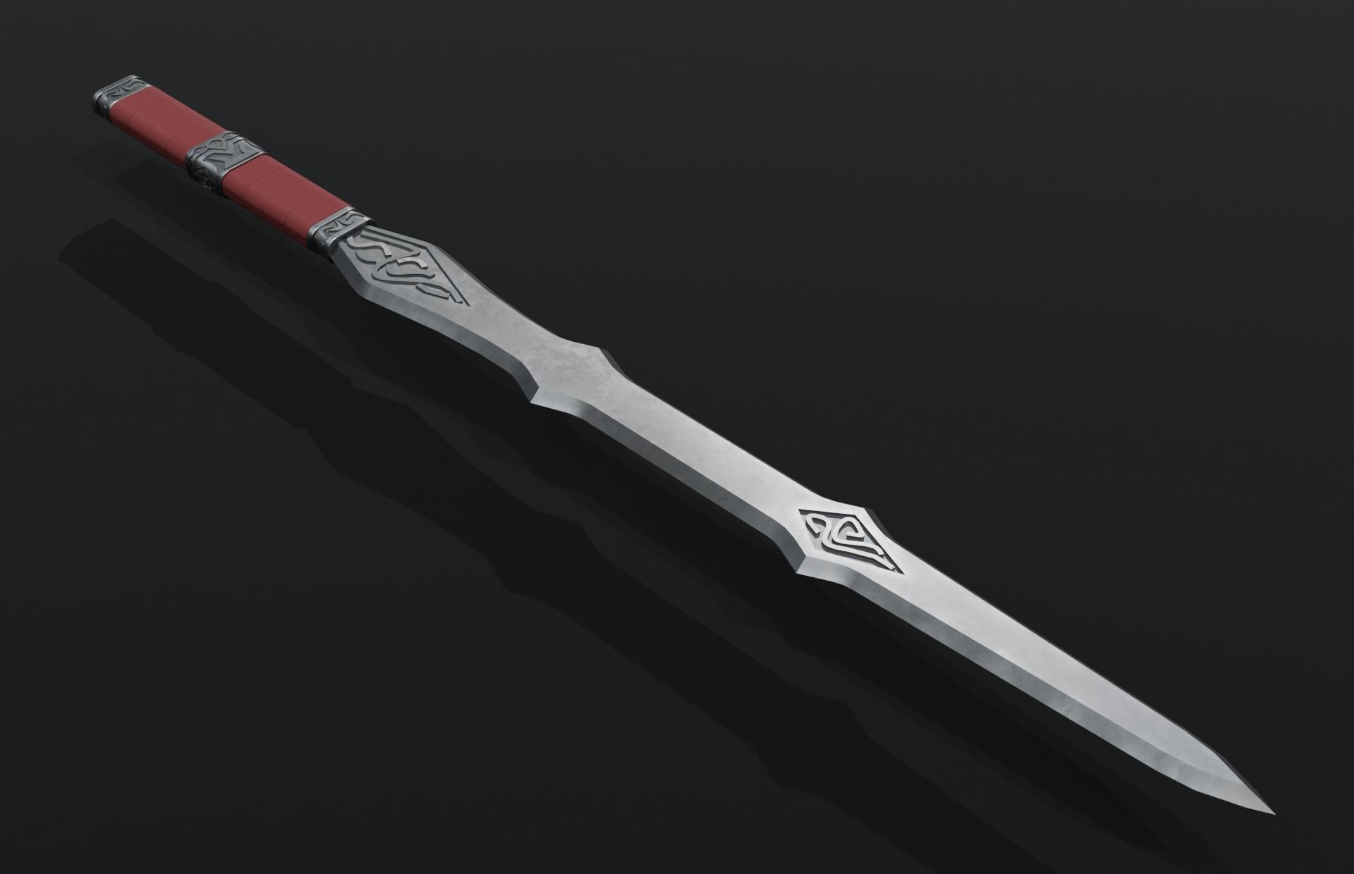 3d Model Elven Sword Low Poly Vr Ar Low Poly Cgtrader