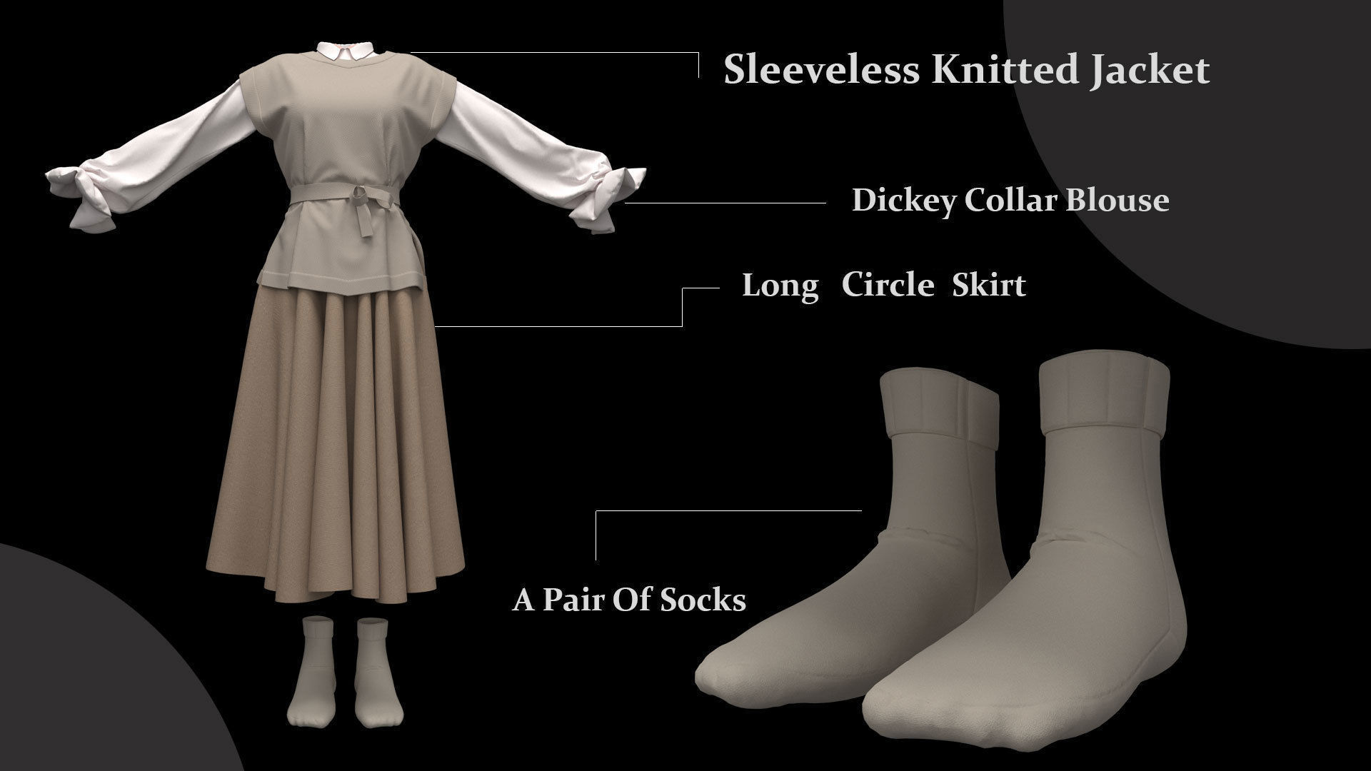 Women Character Clothing Collection Vol 3 3D model | CGTrader
