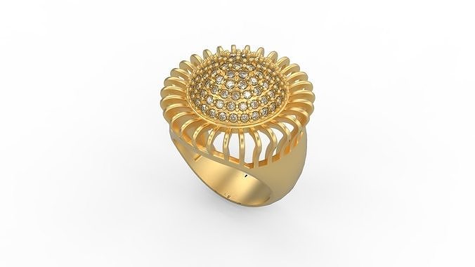 Woman Solitaire Ring 613 3D model 3D printable | CGTrader