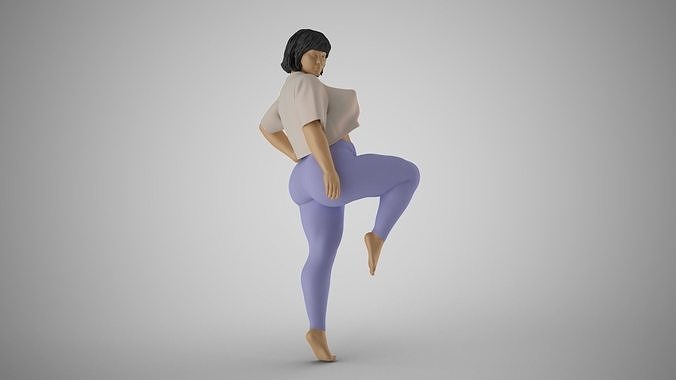 Overweight Woman Leg Lift 3D model 3D printable | CGTrader