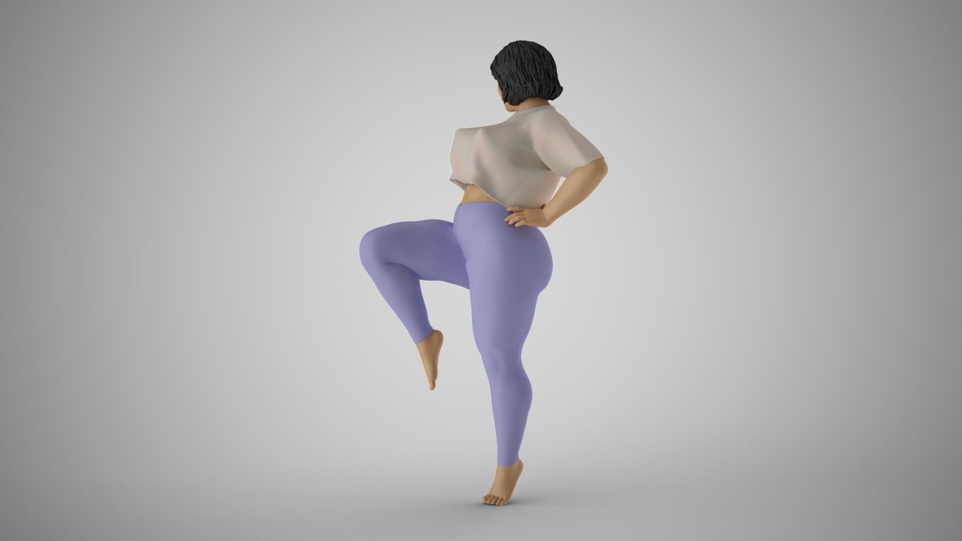 Overweight Woman Leg Lift 3D model 3D printable | CGTrader