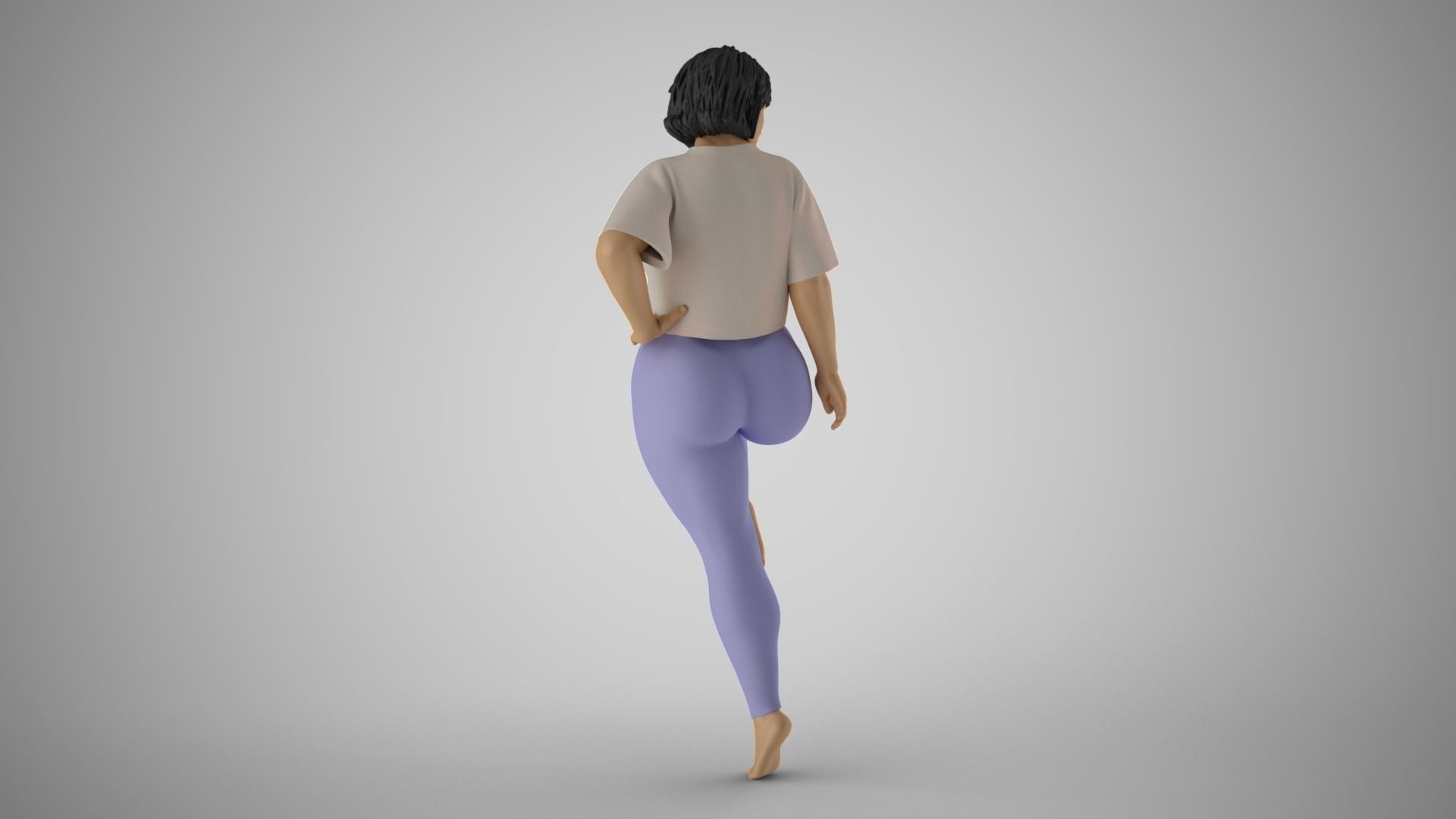 Overweight Woman Leg Lift 3D model 3D printable | CGTrader