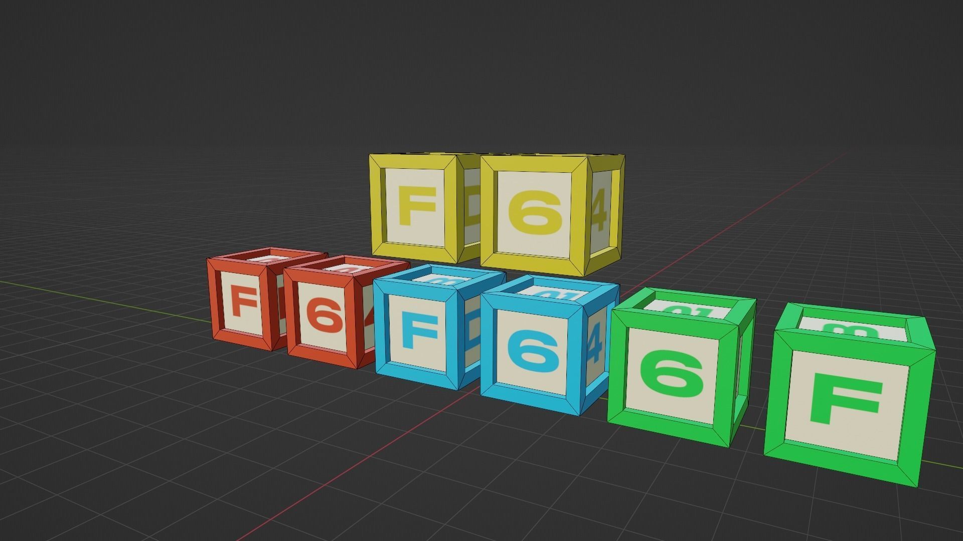 3D model Alphabet Number Blocks Game Ready VR / AR / low-poly | CGTrader