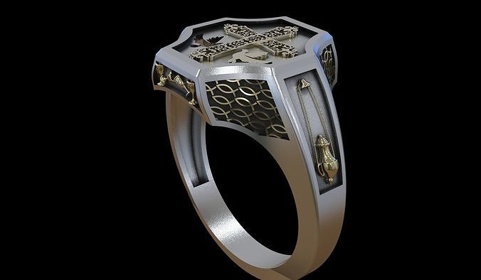 Church on a Ring 3D model 3D printable | CGTrader