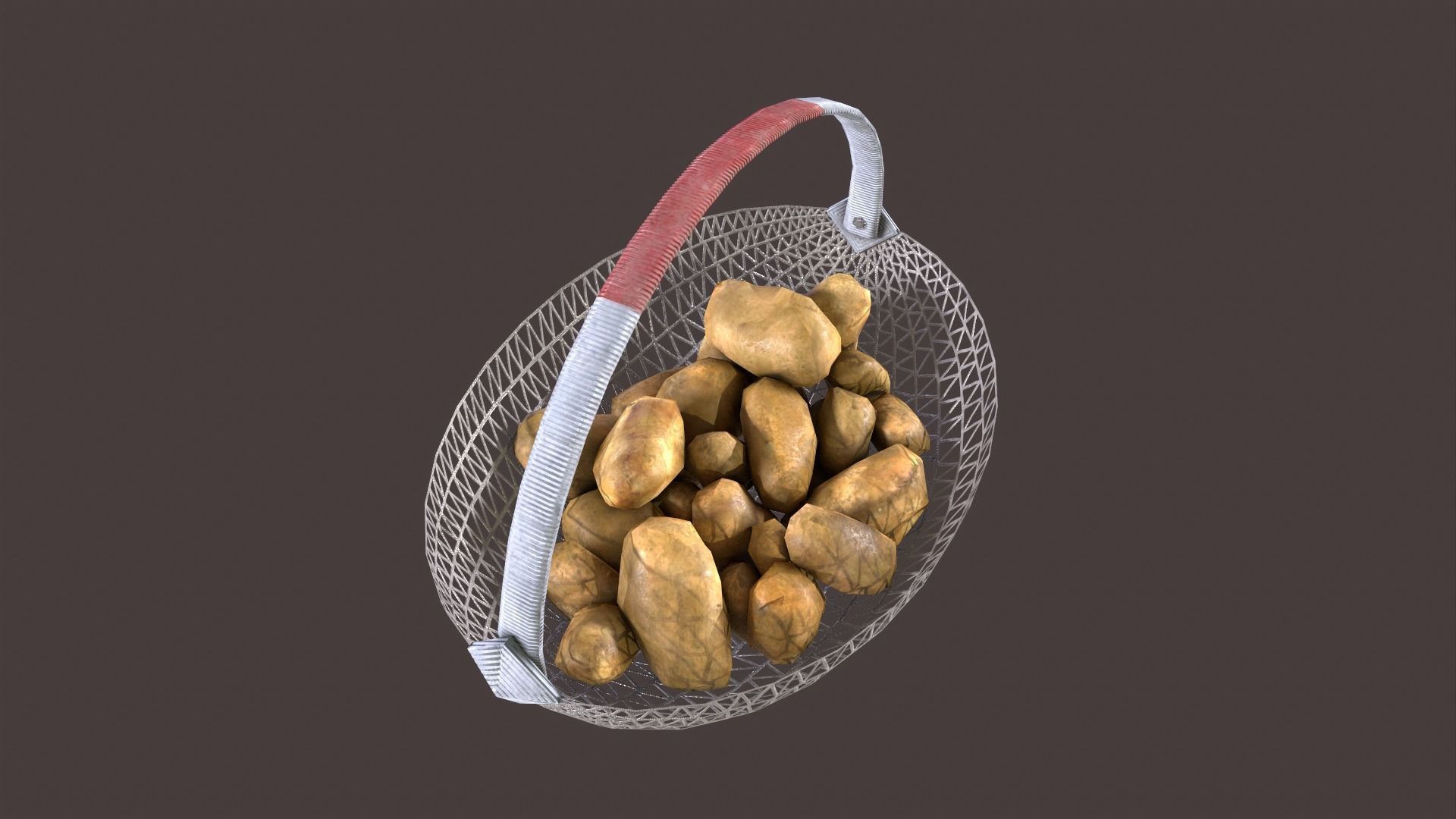 3D model Potato Basket VR / AR / low-poly | CGTrader