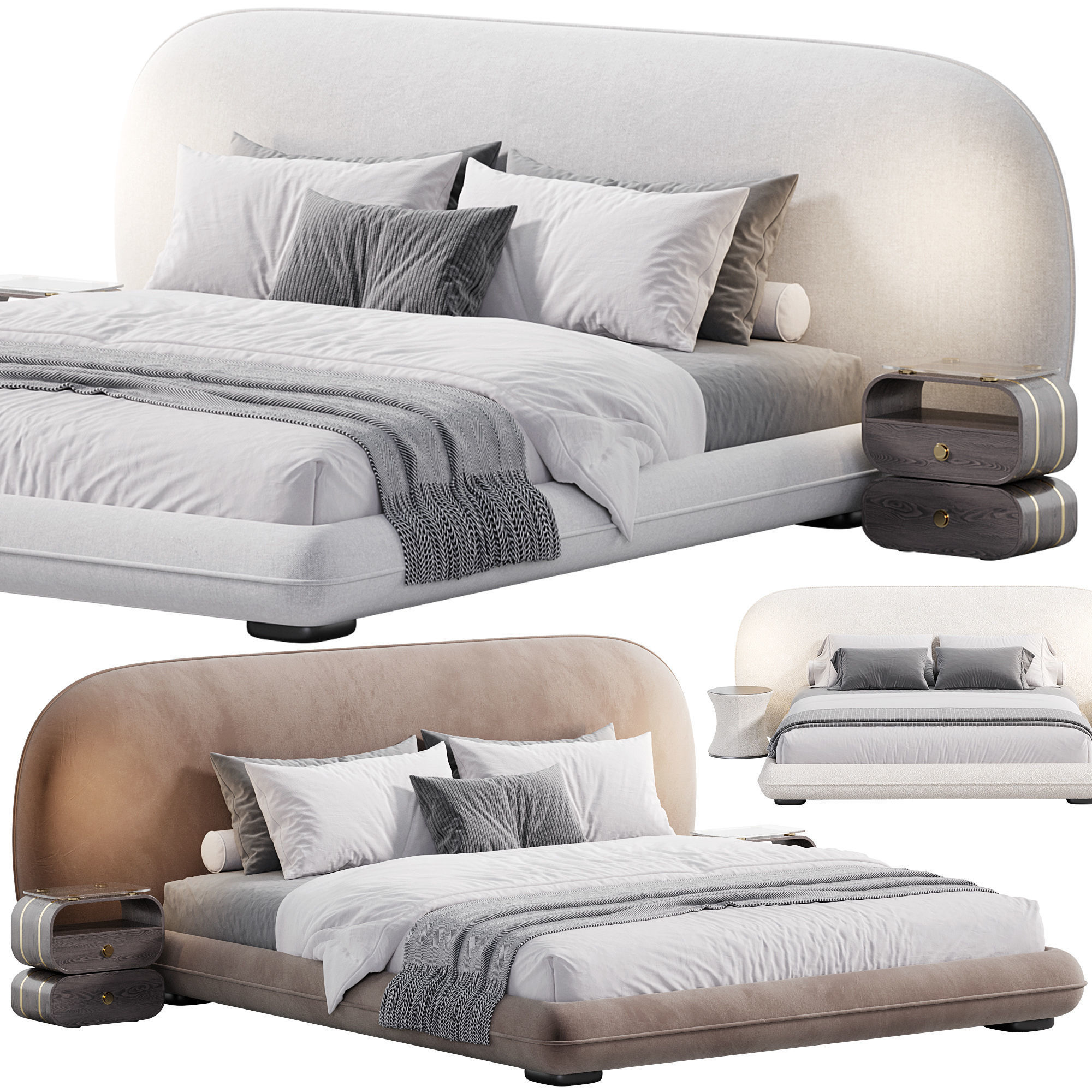 Bari bed by Como Casa 3D model | CGTrader