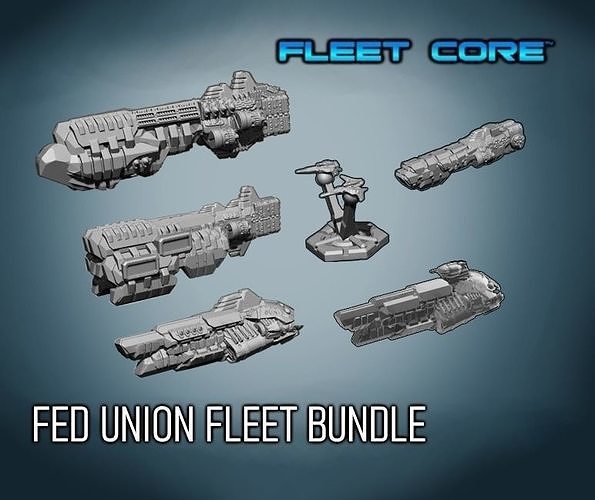 FLEET CORE - FED UNION FLEET BUNDLE 3D Model Collection | CGTrader