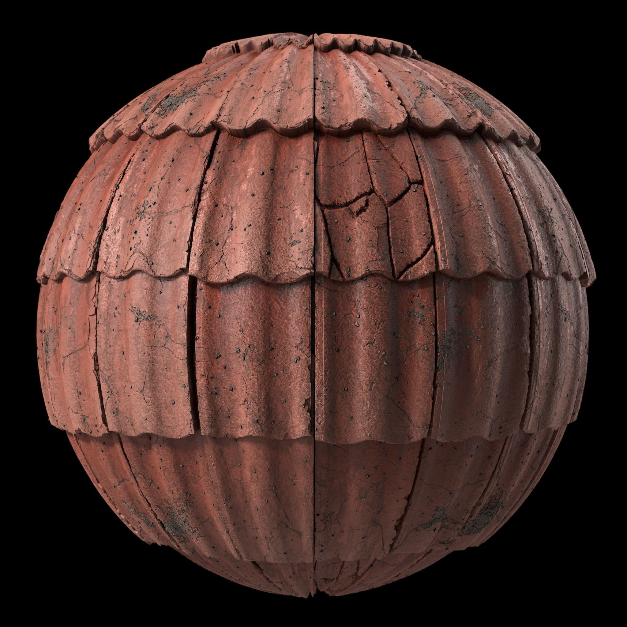 Texture Roof Tile Materials 55- Concrete Roofing by Sbsar generator VR ...