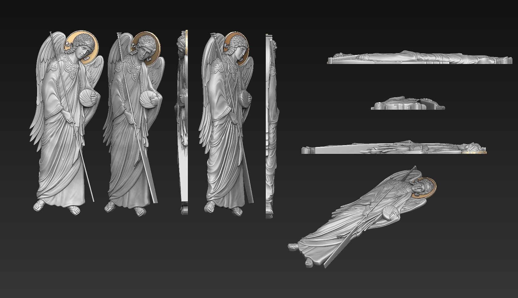 Archangel angel cnc orthodox 3D model 3D printable | CGTrader
