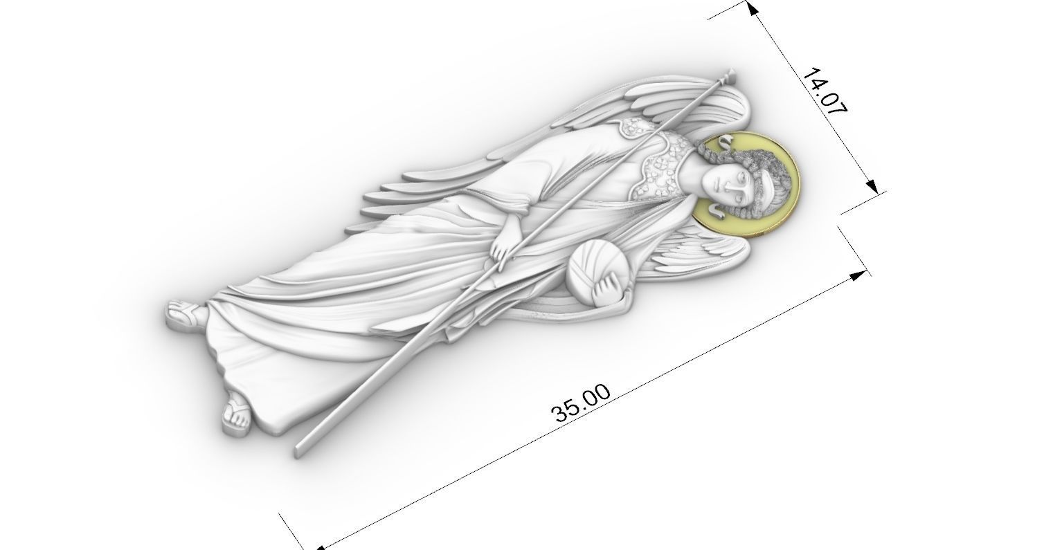Archangel angel cnc orthodox 3D model 3D printable | CGTrader