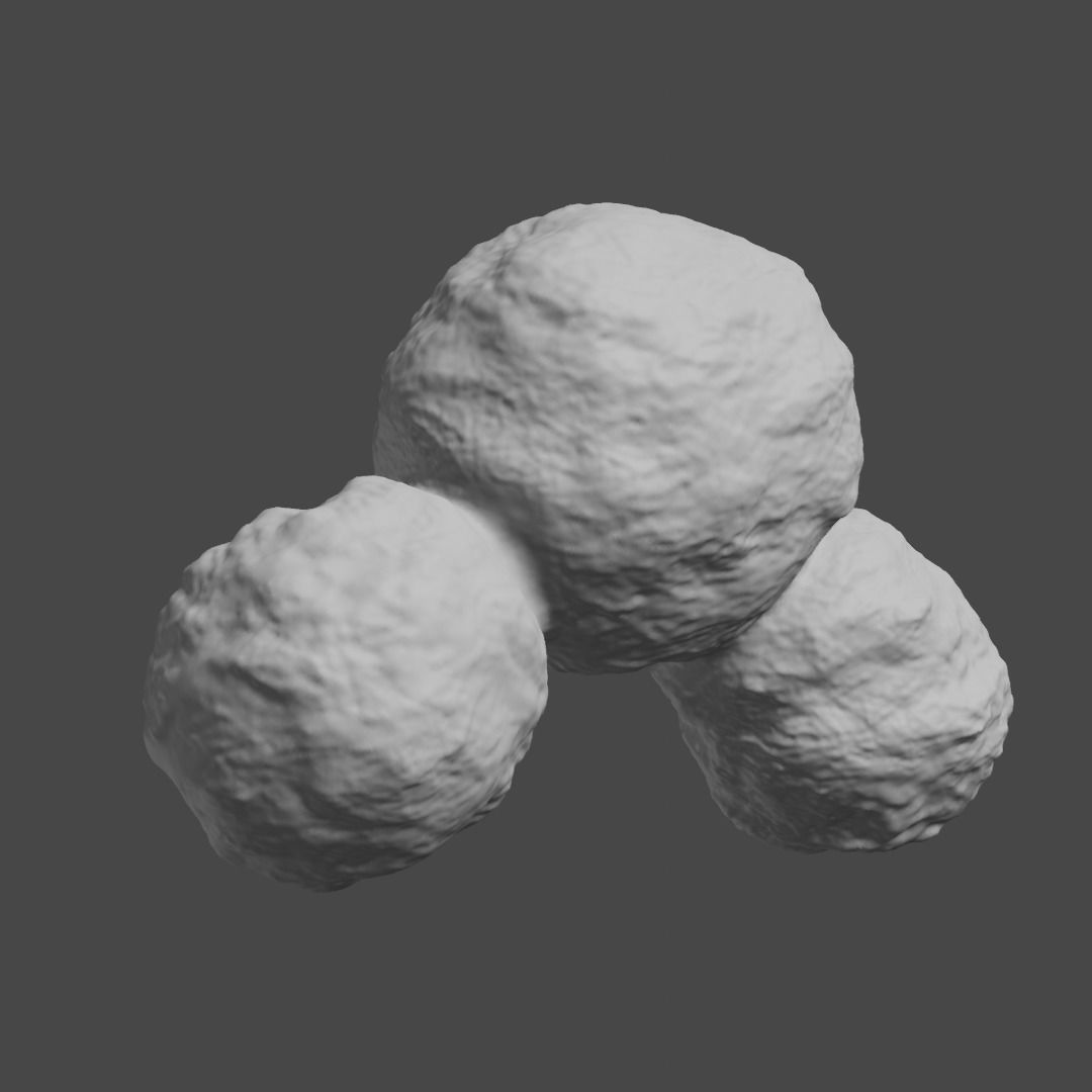 H2O Water Molecule free 3D model | CGTrader