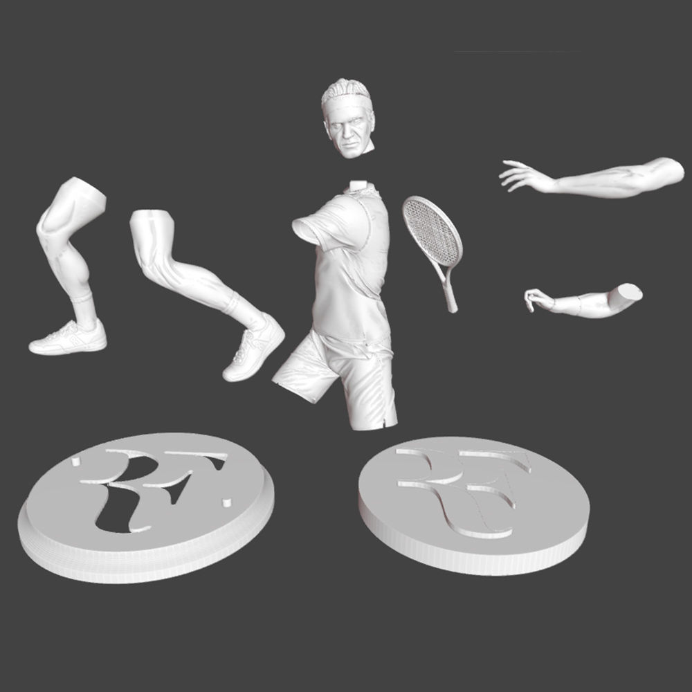 Tennis King - Roger Federer 3D print full model 3D model 3D printable ...