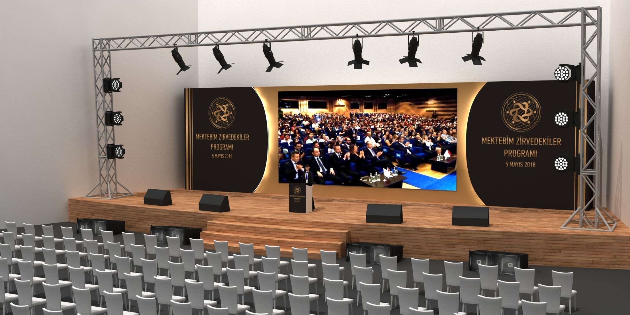 Conference Truss Stage Decor 85 3D model | CGTrader