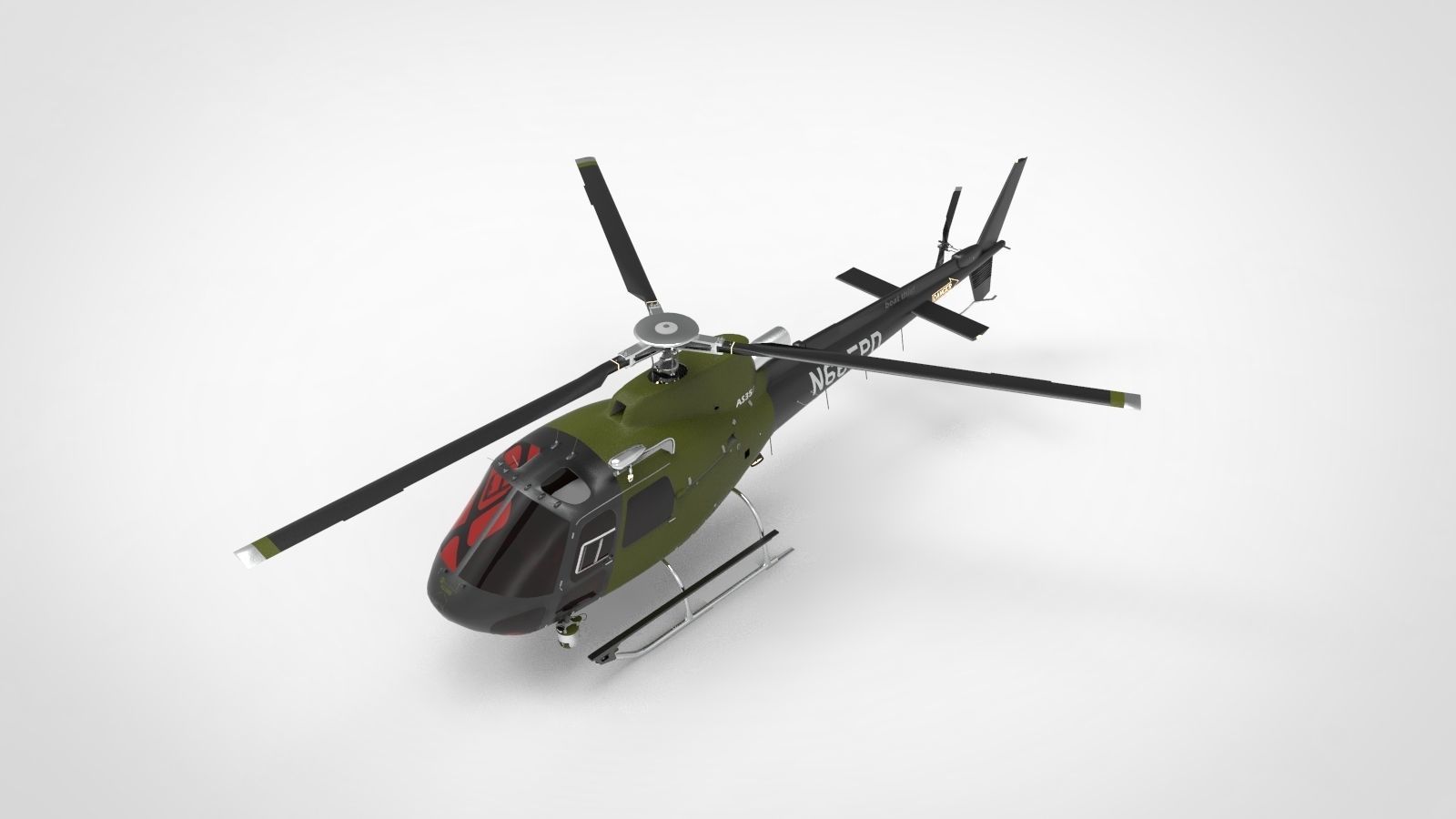 Eurocopter AS350 3D model | CGTrader