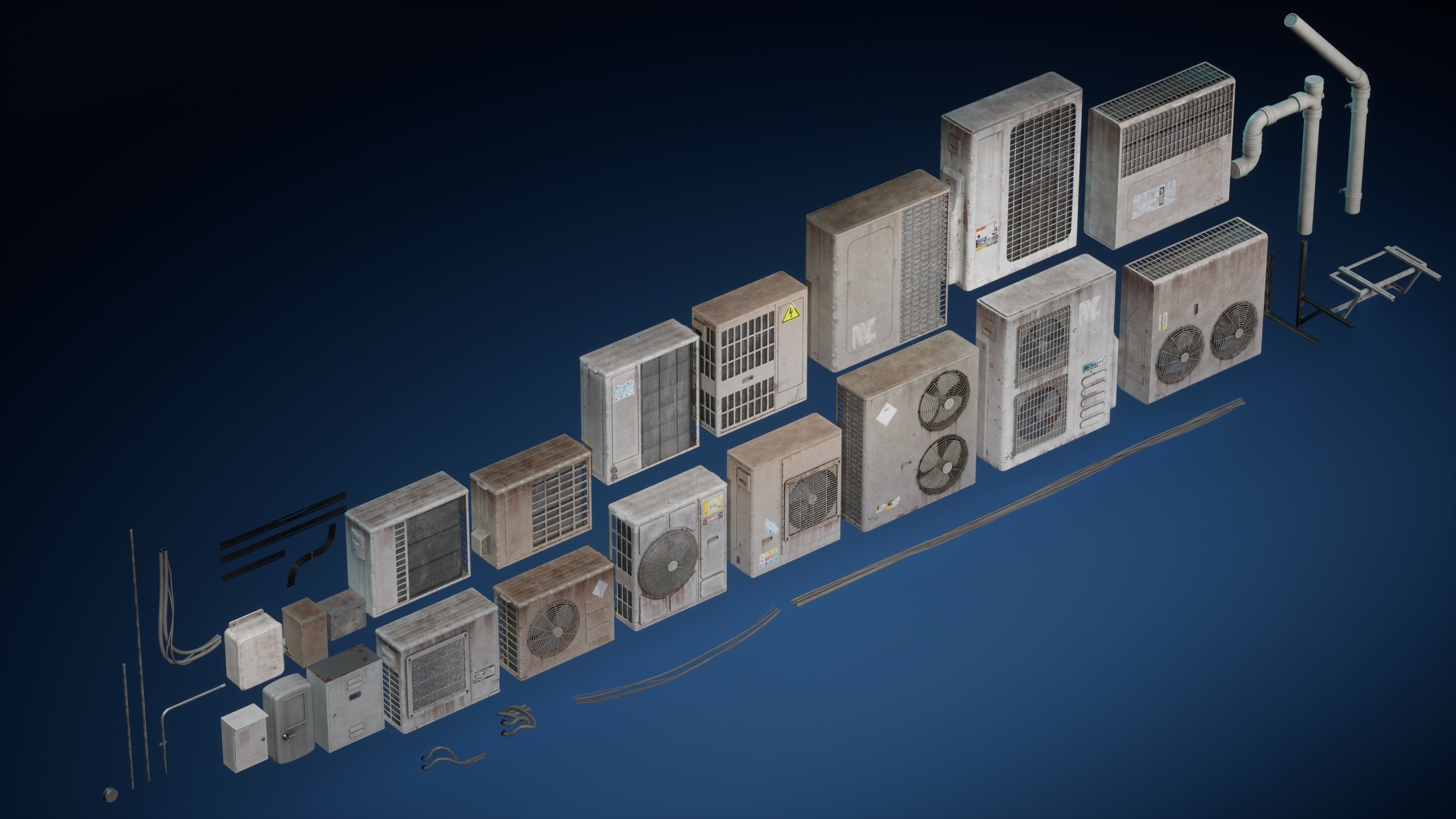 3D model City Building Props VR / AR / low-poly | CGTrader