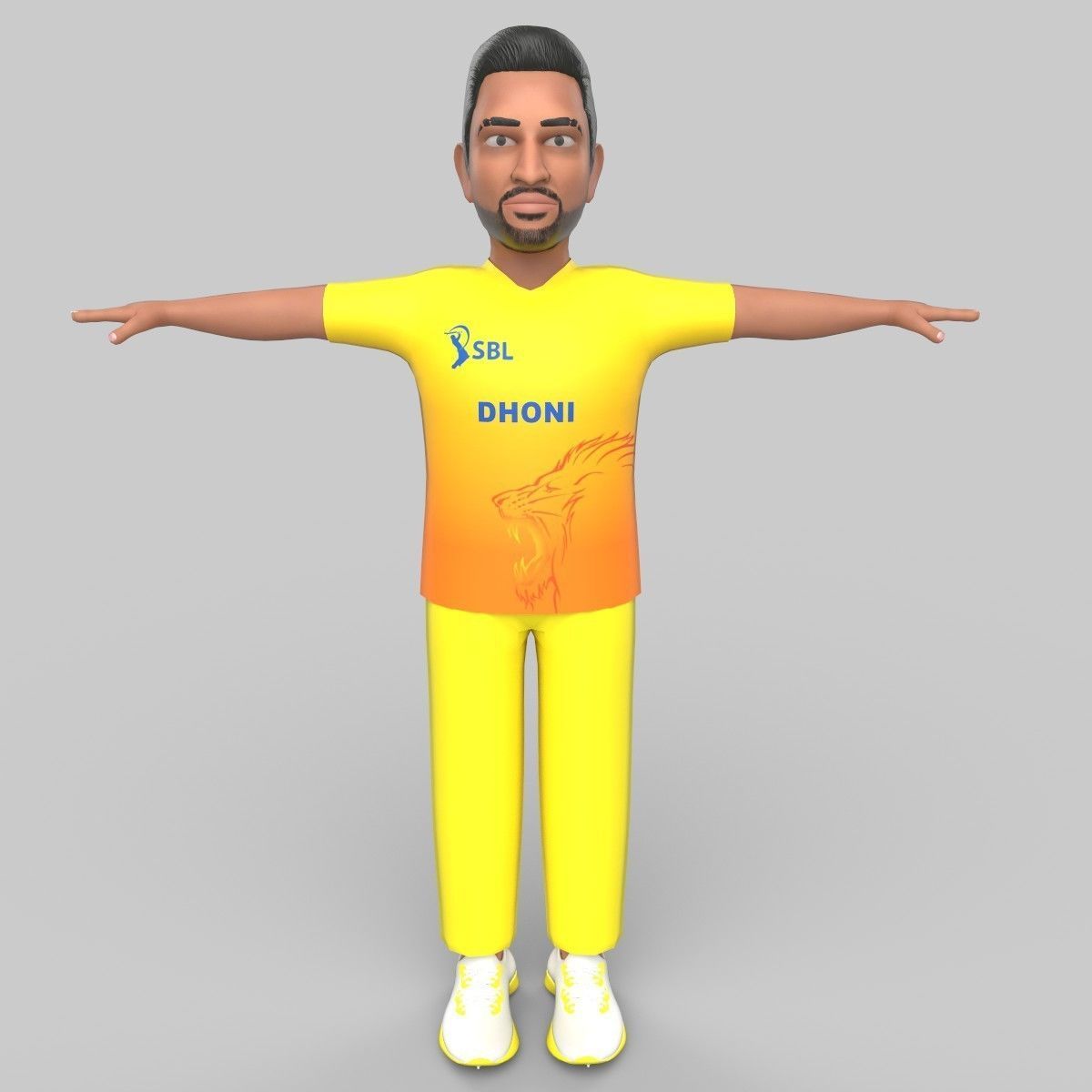 Dhoni 3D model | CGTrader