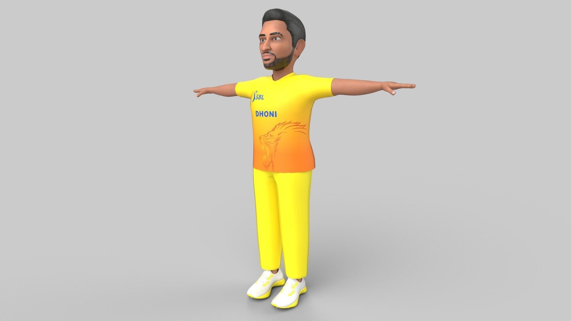 Dhoni 3D model | CGTrader